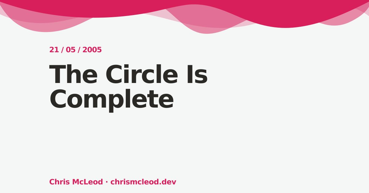 The Circle Is Complete — Chris McLeod